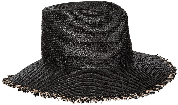 Eric Javits Mykonos Contrast Fringe Fedora Hat - ShopStyle