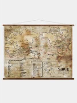 Erstwhile Wall Hanging World Exploration Map Extra Large - ShopStyle ...