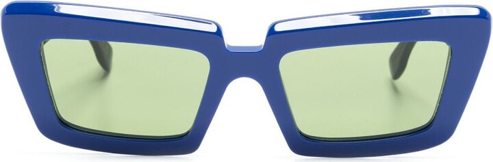 RetroSuperFuture Logo-Print Rectangular-Frame Sunglasses - ShopStyle