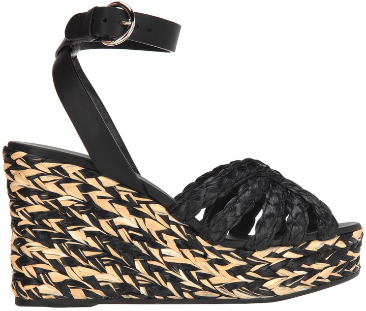 Prada butterfly Wedge Sandals - ShopStyle