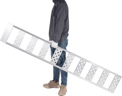 Stellweilan Tessberg Aluminum Ramps, 1250lbs, Straight Ramp with Treads ...