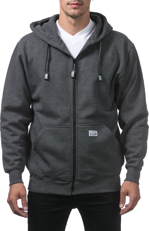 Pro Club Full Hood Zipper Sweatshirt Jacket 13.0oz - Black - - ShopStyle