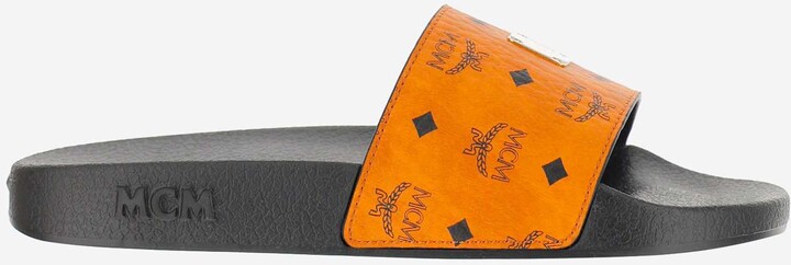 MCM Visetos Monogram Slides - ShopStyle