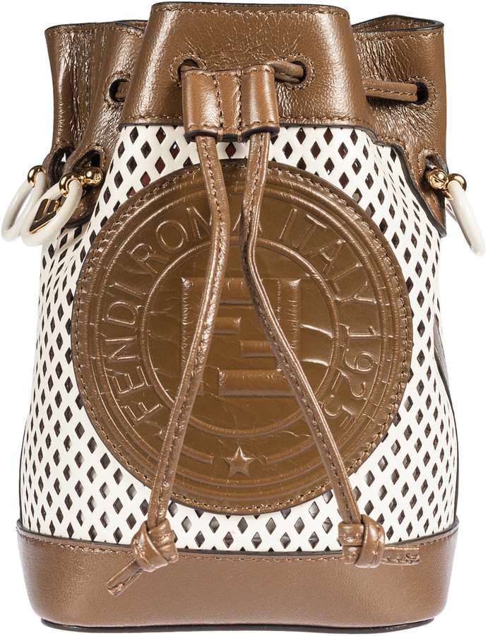 Fendi Mini Mon Tresor Perforated Bucket Bag - ShopStyle