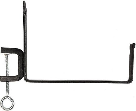 Pair of Clamp-On Steel Flower Box Brackets Black - ACHLA Designs ...