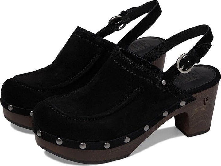 Frye Jessica Slingback Clog (Black) Women's Slippers - ShopStyle