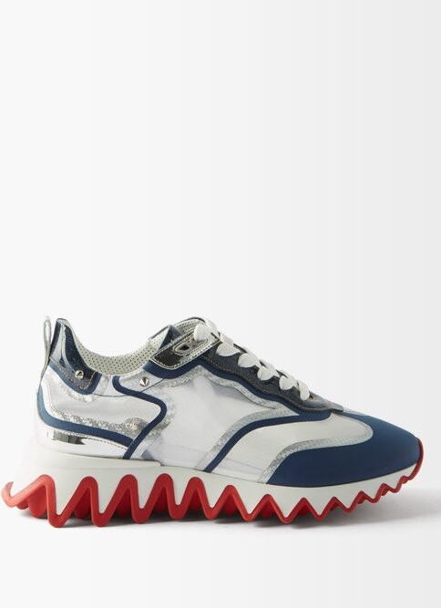 Christian Louboutin Sharkina Jagged-sole Leather Trainers - ShopStyle ...