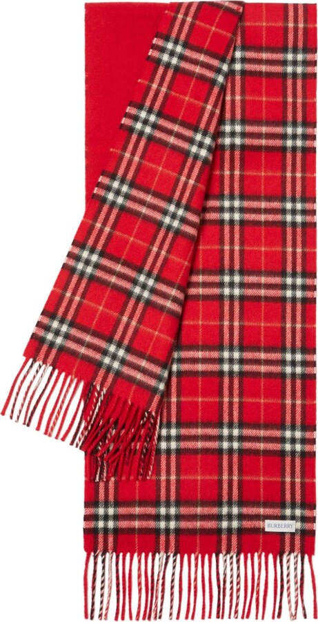 Burberry Checkered Reversible Cashmere Scarf - ShopStyle Scarves & Wraps