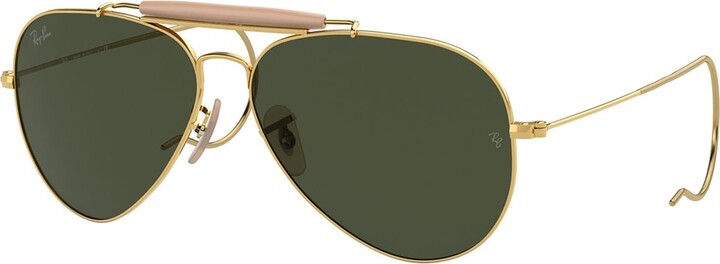 Ray-Ban Men's Metal Double Bridge Aviator Sunglasses - ShopStyle