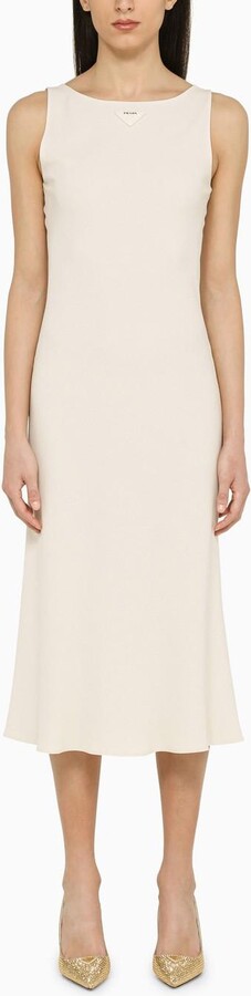 Prada Ivory Midi Dress - ShopStyle