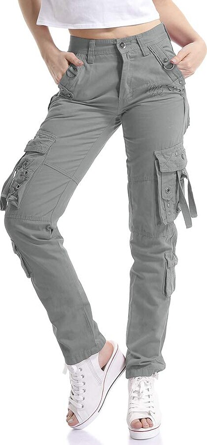 OCHENTA Women Cargo Pants with Pockets - ShopStyle Trousers