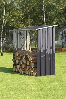 Living and Home Garden Outdoor Metal Firewood Log Storage Shed - ShopStyle