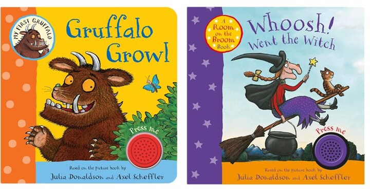 Julia Donaldson Whoosh Went The Witch & Gruffalo Growl Children's Book ...