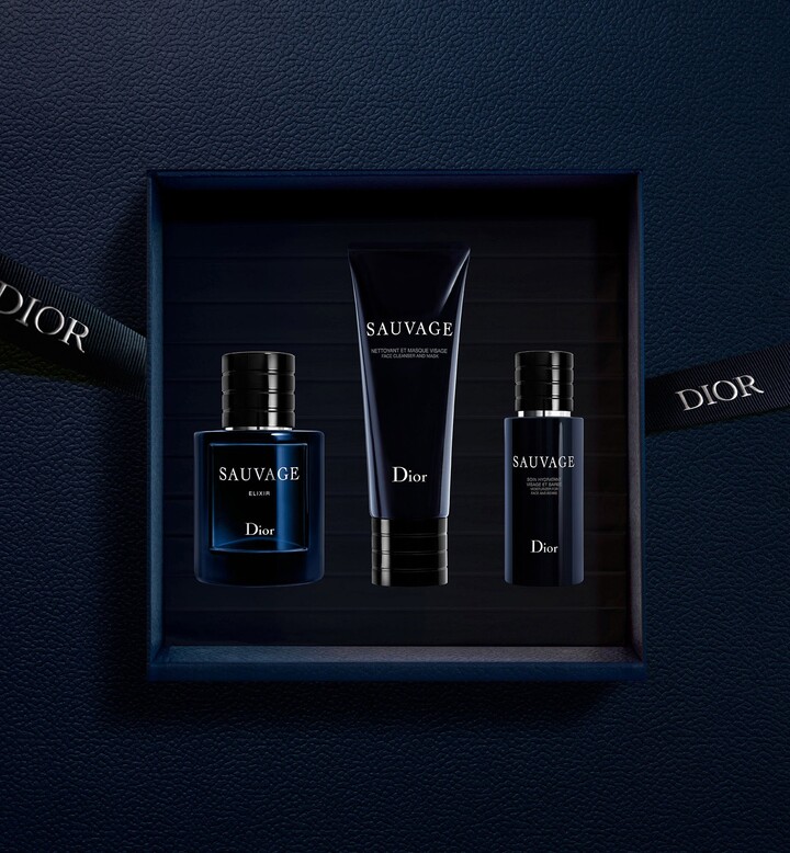 Christian Dior Sauvage Skincare Ritual Set: Elixir, Face Cleanser and ...