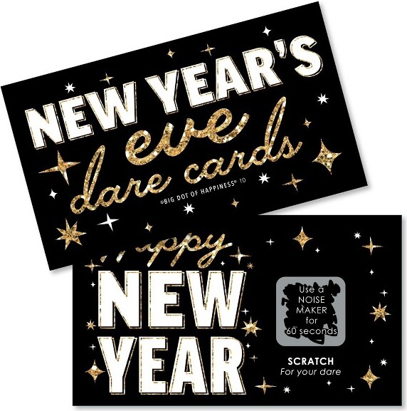 Big Dot of Happiness Hello New Year - NYE Party Game Scratch Off Dare ...