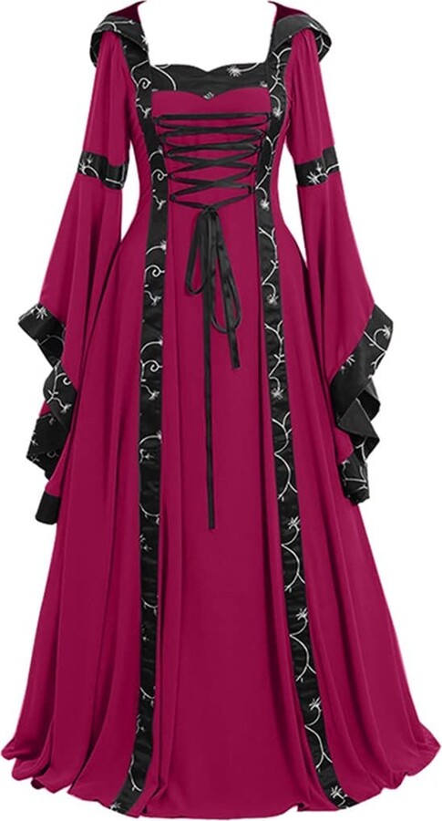 Briskorry Medieval Dress for Women Renaissance Dress Gothic Vintage ...