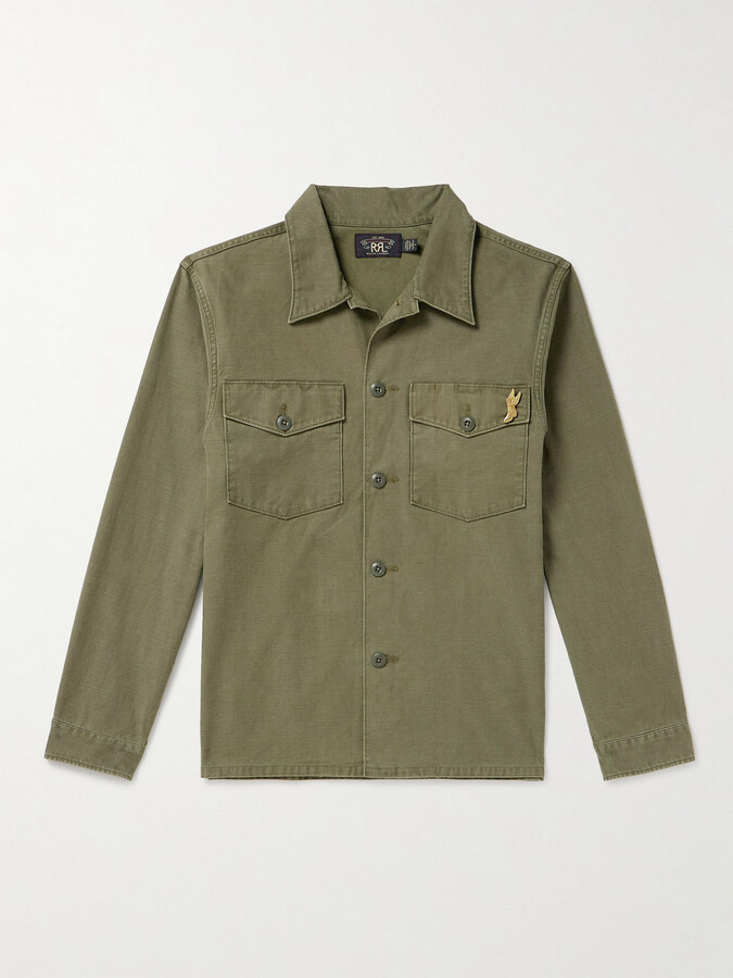 Ralph Lauren RRL Regiment Pin-Embellished Cotton Overshirt - ShopStyle ...
