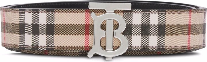 Burberry reversible monogram-motif Vintage Check belt - ShopStyle