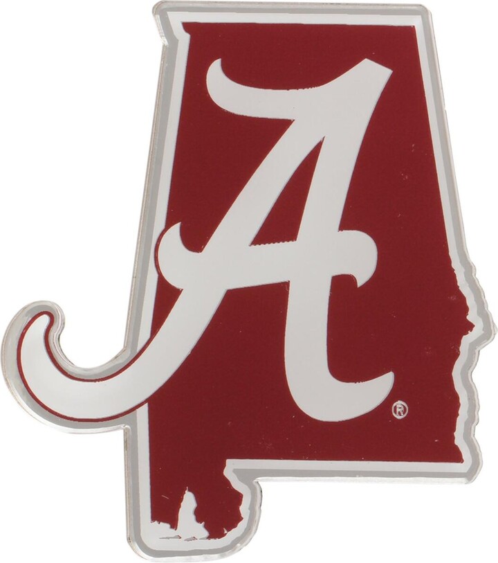 Stockdale Alabama Crimson Tide State Shape Acrylic Metallic Auto Emblem ...