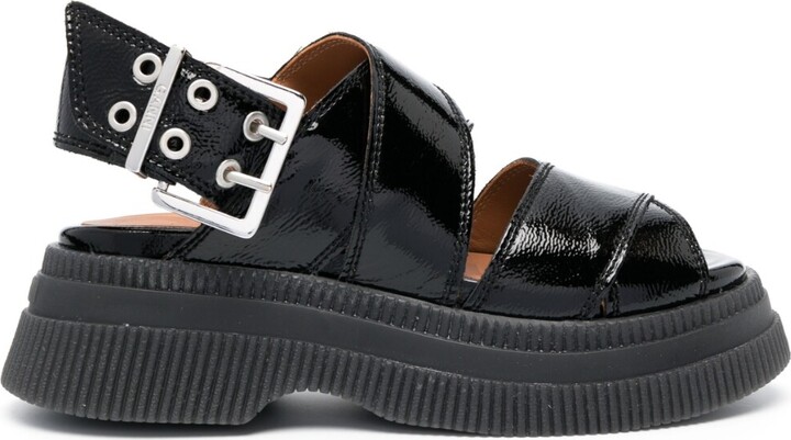 Ganni Chunky Leahter Sandales - ShopStyle Sandals