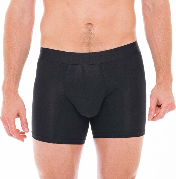 Comfyballs Men Cotton Long Boxer Ghost Black Medium - ShopStyle