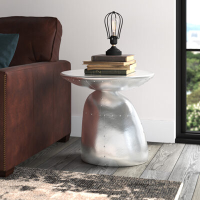 Trent Austin Design Moores Industrial 24" Aluminum End Table Aviator ...