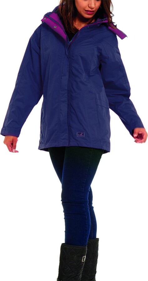 shelikes New Womens Hooded Plain Lightweight Waterproof Rain Mac (UK12 ...