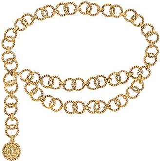 Chanel Coco Mark Chain Belt in Metallic Gold - ShopStyle