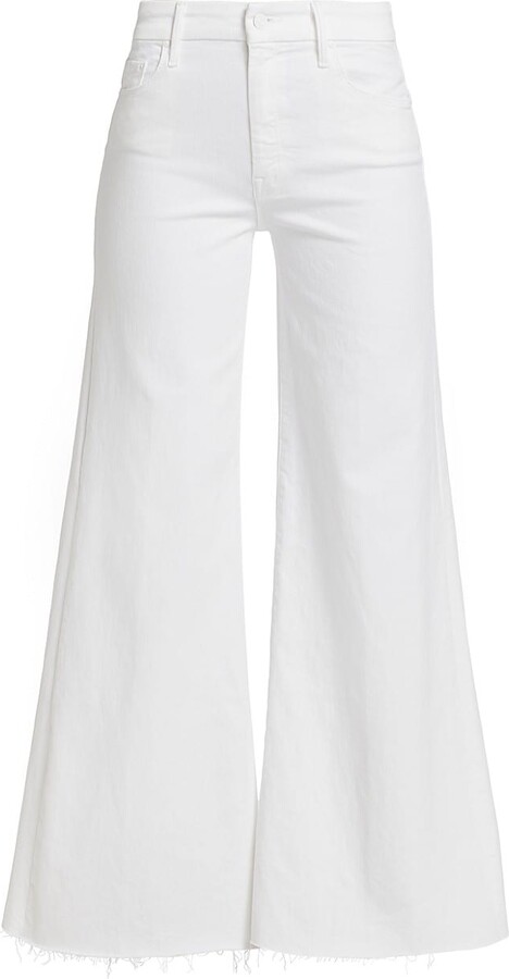 Mother Women's The Roller Fray Mid-Rise Wide-Leg Pants - Fairest Of ...