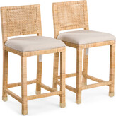 Tahari Set Of 2 Rattan Counter Stools - ShopStyle
