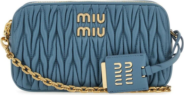 Miu Miu Teal Green Nappa Leather Mini Crossbody Bag - ShopStyle