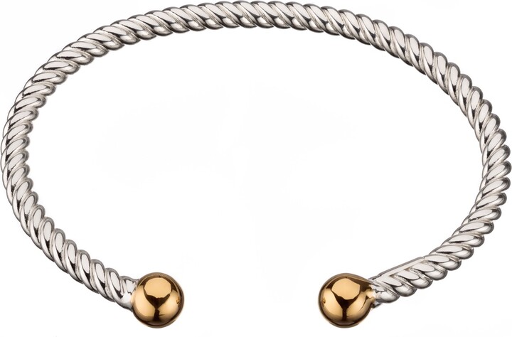 Scream Pretty - Mixed Metal Twisted Torque Bangle - ShopStyle Bracelets