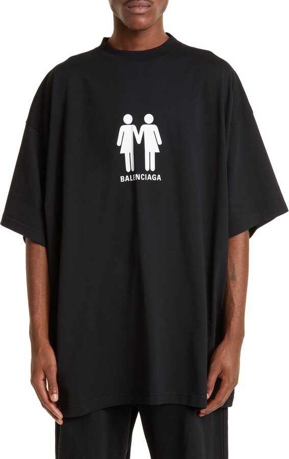 Balenciaga Pride 2022 Oversize Cotton Graphic Tee - ShopStyle T-shirts