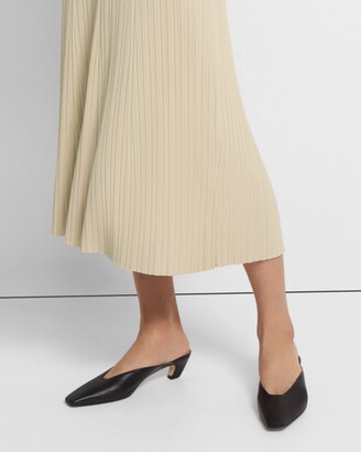 Theory Soft Square Toe Mule in Leather - ShopStyle