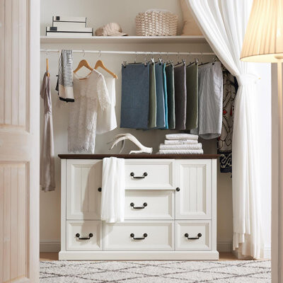 Lark Manor Drawers Dresser For Bedroom, Wood Rustic Storage Organizer ...