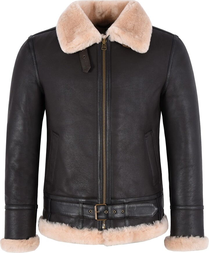 Smart Range Leather Mens B3 100% Real Sheepskin Jacket Classic RAF ...