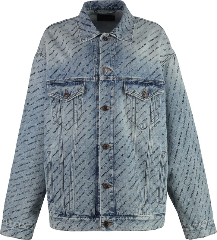 Balenciaga Printed Denim Jacket - ShopStyle