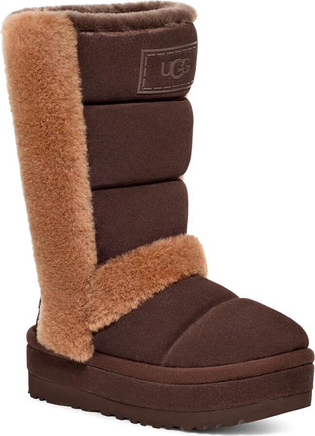 UGG Chillapeak Genuine Shearling Trim Tall Boot - ShopStyle