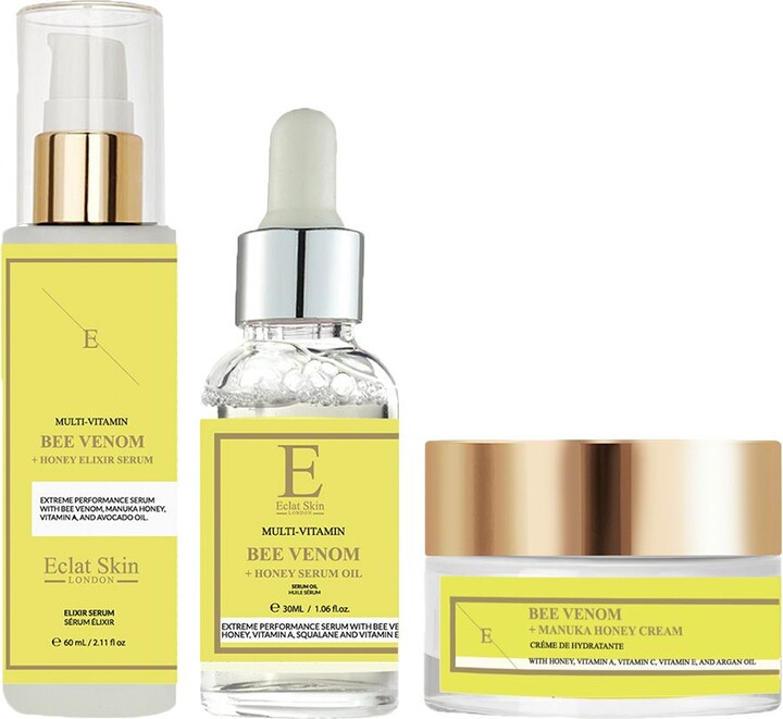 Eclat Skin London Bee Venom + Manuka Honey Cream 50ml + Bee Venom + Manuka Honey Elixir Serum ...