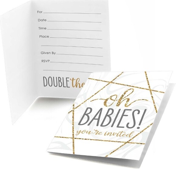 Big Dot of Happiness It's Twins - Fill In Gold Twins Baby Shower ...