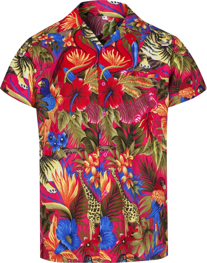 REDSTAR Mens Hawaiian Shirt Short Sleeve Hawaiian Shirts for Men Funny ...