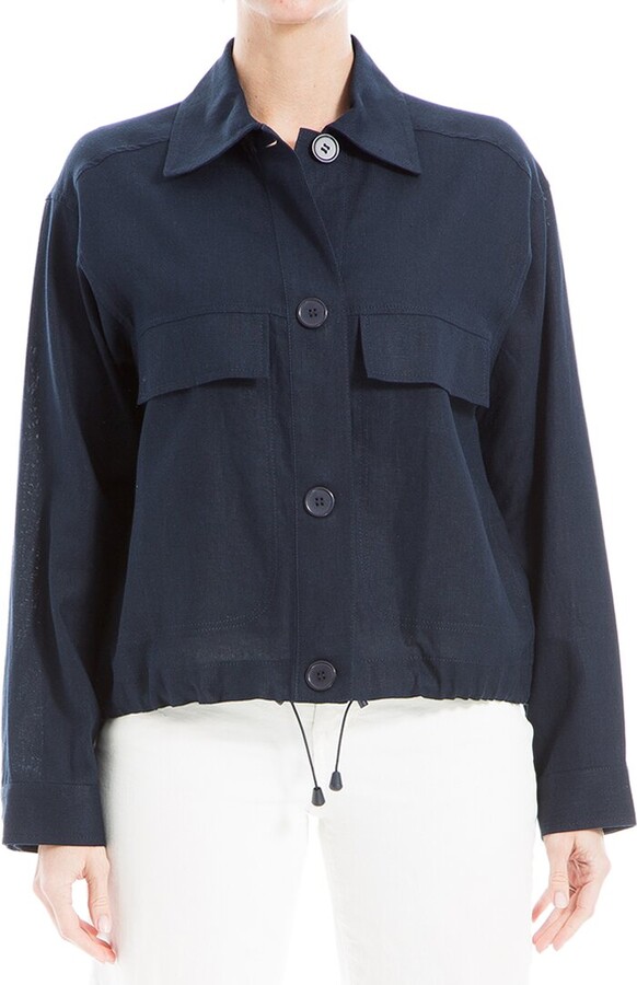 Max Studio Linen-Blend Jacket - ShopStyle