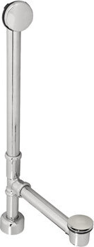 Westbrass 22" 17 Gauge Brass Tip-Toe Bathtub Leg Drain Assembly with No ...