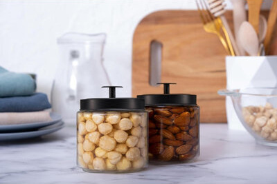 Prep & Savour Glass Kitchen Canister Set, Food & Storage Containers For ...