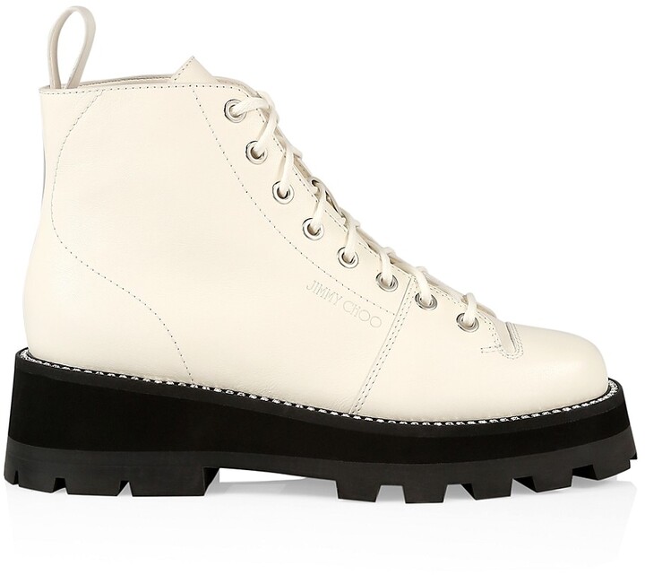 Jimmy Choo Colby Leather Combat Boots - ShopStyle