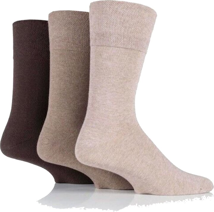 Candid Styles® Mens Big Foot Diabetic Socks Soft Cotton Honey Comb Top ...