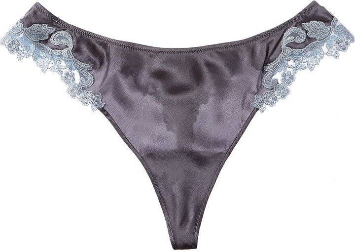 La Perla Silk String Brief - ShopStyle Panties