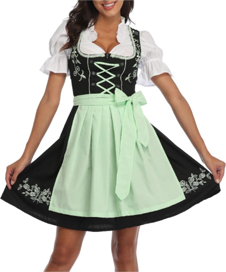 Generic Womens Beer Maid Dress Outfit Oktoberfest Womens Vintage Dirndl ...