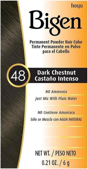 Bigen DARK Chestnut #48 Permanent Powder Hair Color | No Ammonia | (0 ...