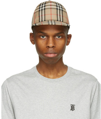 Burberry Vintage Check Logo-applique Baseball Cap - Beige - ShopStyle Hats